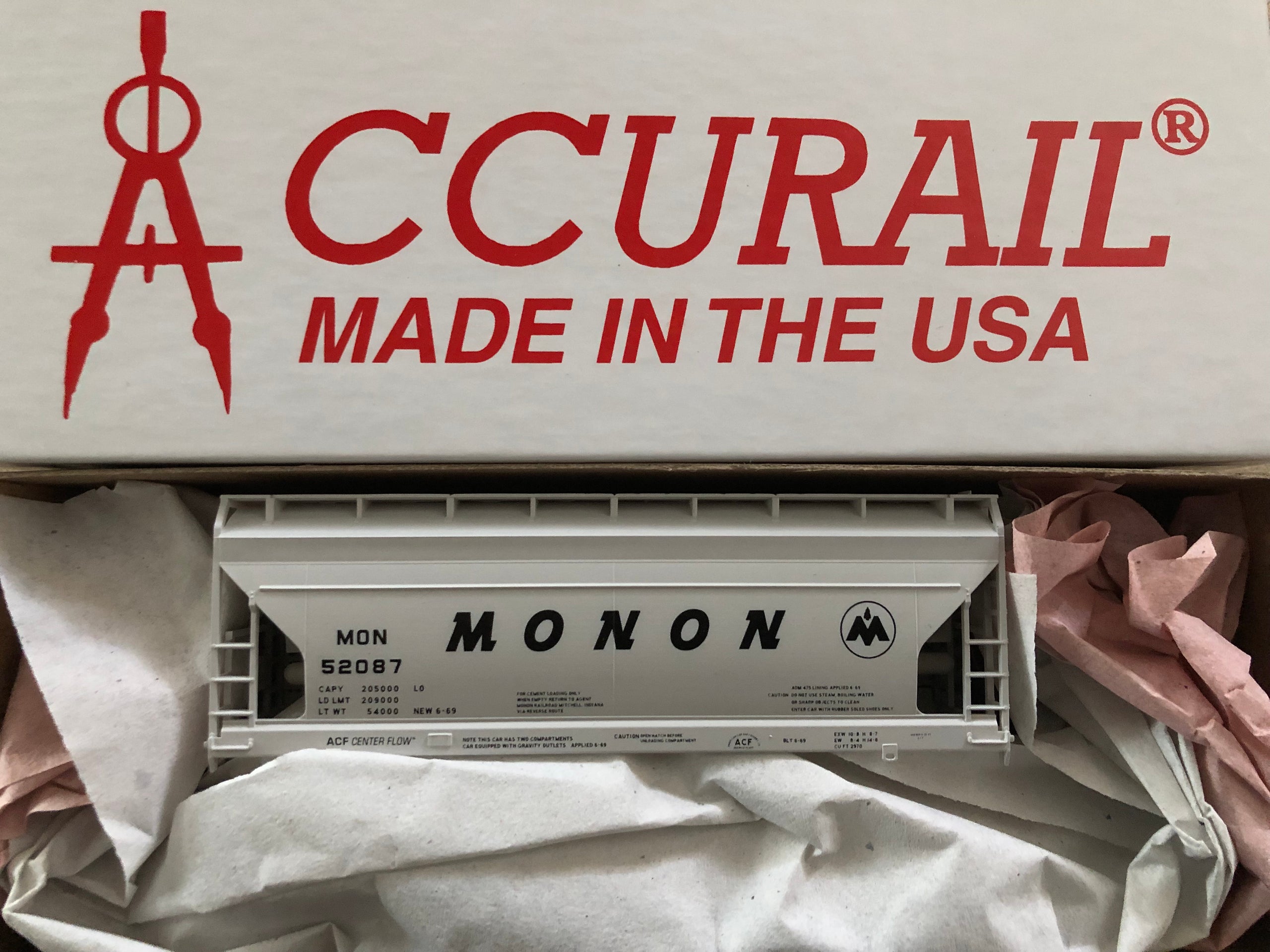 Accurail MONON ACF 2 bay cement hoppers | MRHTS Online Store